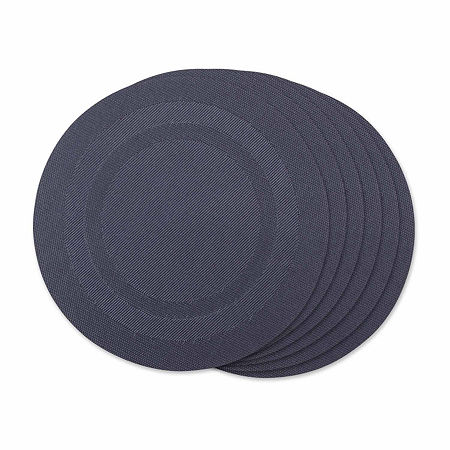 Click here for DII Stonewash Blue Round PVC Doubleframe Placemat... prices