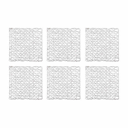 Click here for Design Imports Silver Woven Paper Square 6-pc. Pla... prices