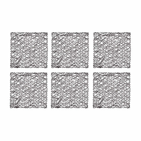 Click here for Design Imports Black Woven Paper Square 6-pc. Plac... prices