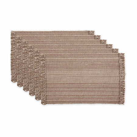 Click here for Design Imports Mushroom Variegated Fringe 6-pc. Pl... prices
