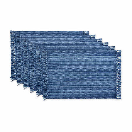 Click here for Design Imports Nautical Blue Variegated Fringe 6-p... prices