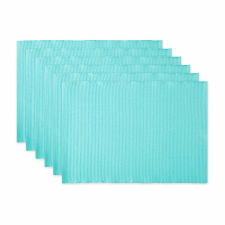 Click here for Design Imports Aqua Ribbed 6-pc. Placemat  One Siz... prices