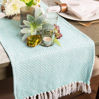 Design Imports Aqua Woven Table Runner CAMZ11277, Color: Blue - JCPenney