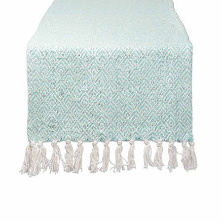 Click here for Design Imports Aqua Diamond Table Runner  One Size... prices