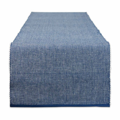 Design Imports Navy/White 2-Tone Ribbed Table Runner CAMZ12091, Color ...