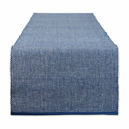 Click here for Design Imports Navy/White 2-Tone Ribbed Table Runn... prices