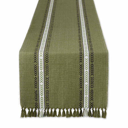 Click here for Design Imports Dobby Striped Fringe Ribbed Table R... prices