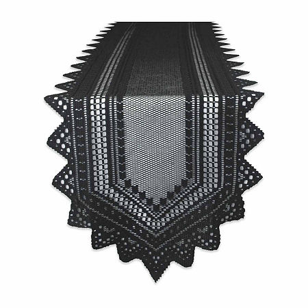 Nordic Lace Table Runner 14 x 72 - Black