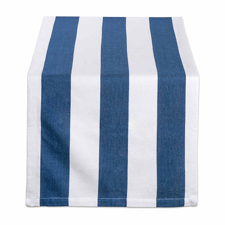 Click here for Design Imports Navy/White Dobby Stripe Table Runne... prices