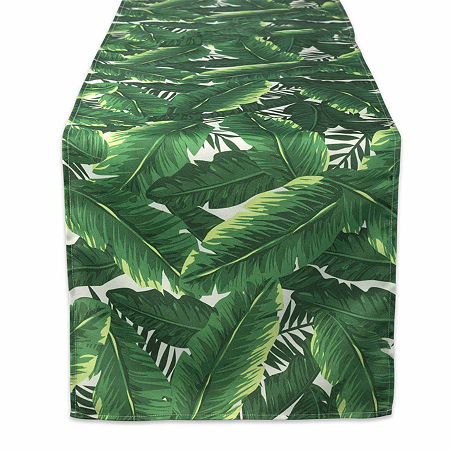 Banana Leaf Outdoor Table Runner 14 X 108 - Green