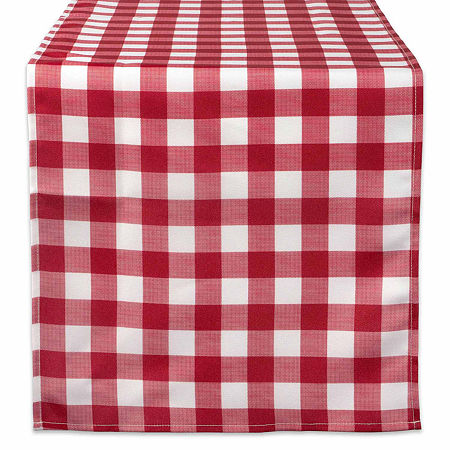 Click here for Design Imports Tango Red Check Outdoor Table Runne... prices