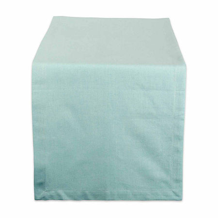 Click here for Design Imports Aqua Solid Chambray Table Runner  O... prices