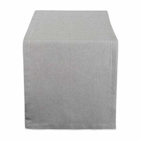 Solid Chambray Table Runner 14 x 108 - Grey