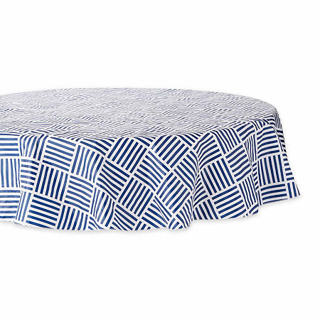 Click here for Design Imports Navy Grid Vinyl Tablecloth  One Siz... prices