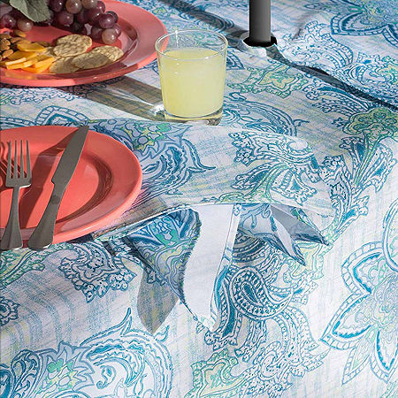 Click here for Design Imports Blue Watercolor Paisley Print Outdo... prices
