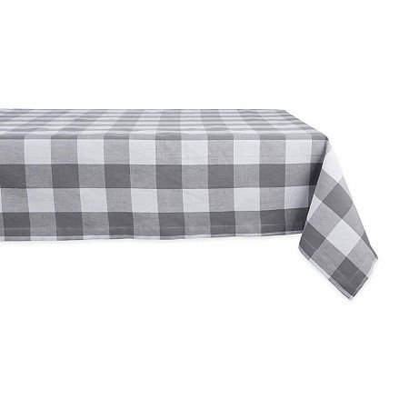 Design Imports Buffalo Check Tablecloth  60 x 84 - Gray