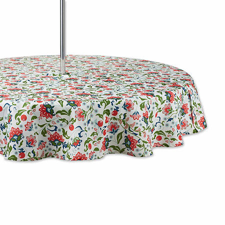 Click here for Design Imports Floral Print Outdoor Tablecloth wit... prices