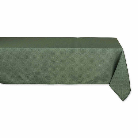 Design Imports Tonal Lattice Print Outdoor Tablecloth  60x84 Inches - Artichoke