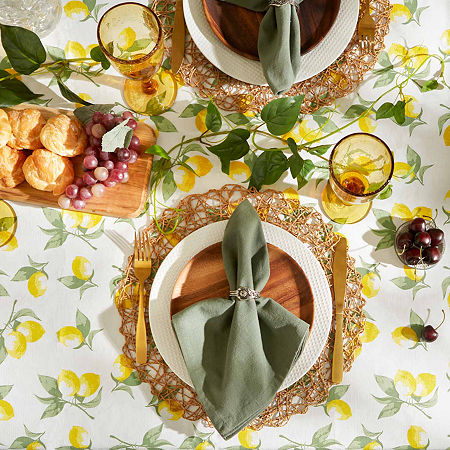 Click here for Design Imports Summer Lemons Vinyl Tablecloth  One... prices