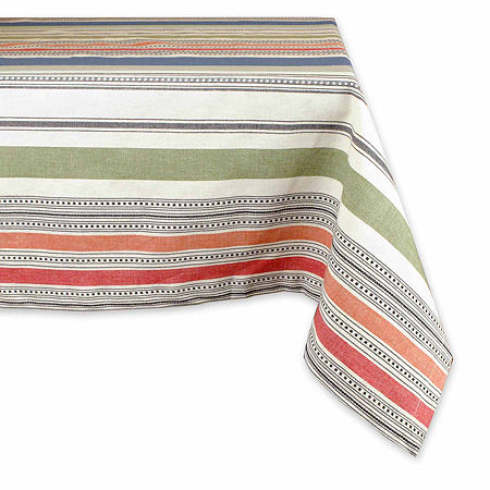 Warm Stripe Tablecloth 60 x 84 - Green