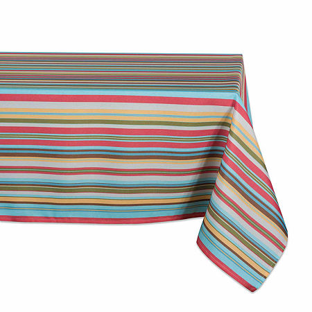 Summer Stripe Outdoor Tablecloth 60 x 84 - Open Misce