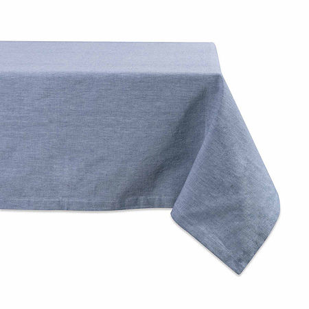Solid Chambray Tablecloth 60 x 120 - Blue