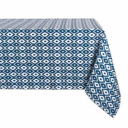 Ikat Outdoor Tablecloth 60 x 84 - Blue