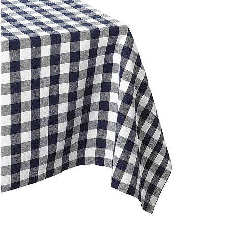 Click here for Design Imports Navy/Off-White Checkers Tablecloth... prices