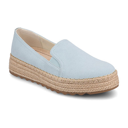 Journee Collection Womens Catalina Slip On Round Toe Espadrilles - Sky Blue