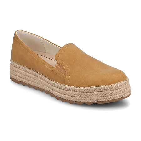 Journee Collection Womens Catalina Slip On Round Toe Espadrilles - Tan