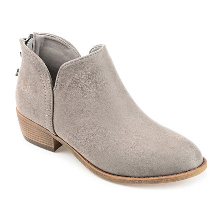Journee Collection Womens Livvy Side Split Ankle Booties - Gray