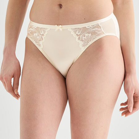 Click here for Ambrielle Tulip Lace Shine High Cut Panty  Medium... prices
