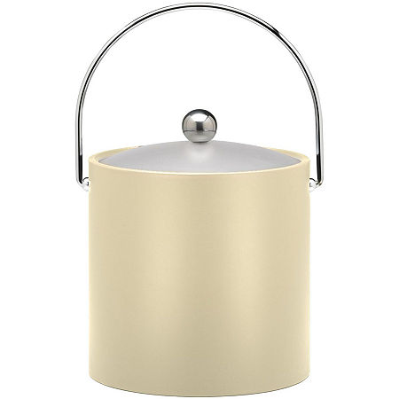 Fun Colors Chrome Ice Bucket  3 Quart - Ivory