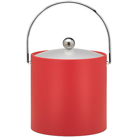 Fun Colors Chrome Ice Bucket  3 Quart - Red