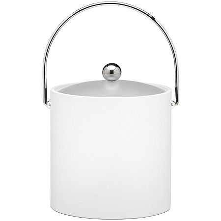 Bartenders Choice Chrome Ice Bucket  3 Quart - White