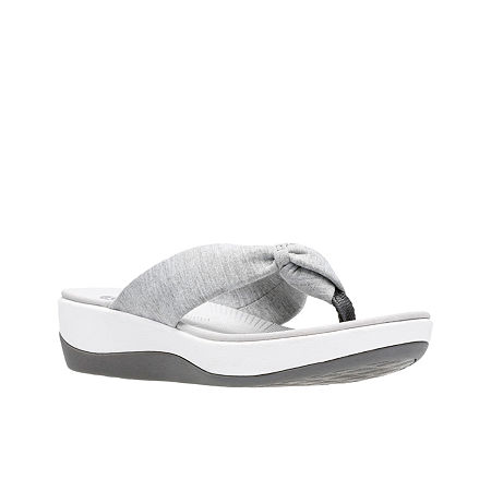Clarks Womens Cloudsteppers Arla Glison Sandals - Grey Fabric