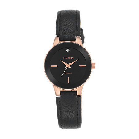 Click here for Armitron Now Womens Black Leather Strap Watch 75/5... prices