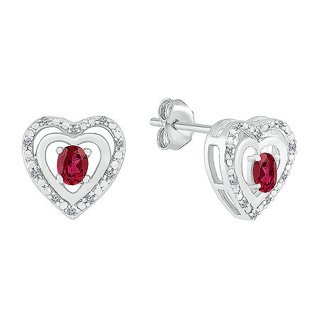 Click here for Diamond Accent Lab Created Red Ruby Sterling Silve... prices