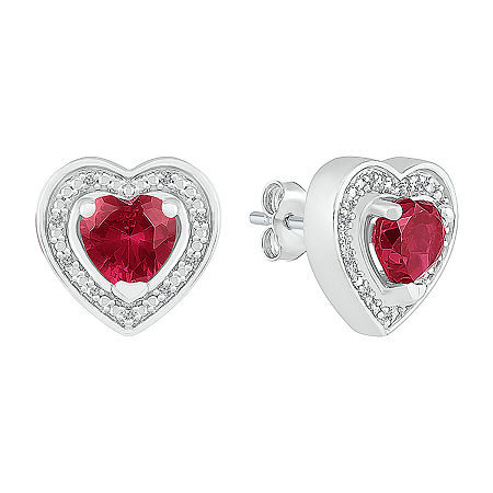 Click here for Diamond Accent Lab Created Red Ruby Sterling Silve... prices