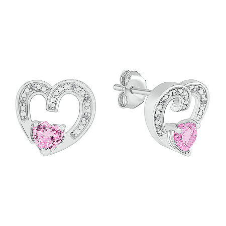 Click here for Diamond Accent Lab Created Pink Sapphire Sterling... prices