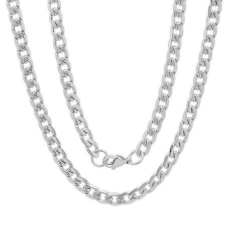 Click here for Mens Stainless Steel Hypoallergenic 24 Inch Curb C... prices