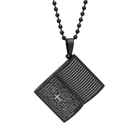 Click here for Steeltime Open Bible LordS Prayer Mens Stainless S... prices