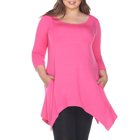 Click here for White Mark Plus Size Makayla Scoop Neck Tunic Top... prices