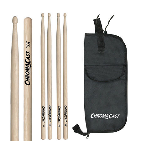 Click here for ChromaCast 7A 3 Pairs of Hickory Drumsticks with B... prices