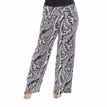 Click here for Plus Size White Mark Print Style Palazzo Pants prices