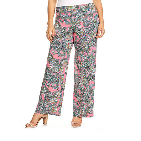 Click here for Plus Size White Mark Paisley Print Palazzo Pants prices
