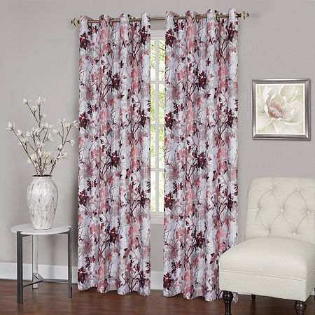 Click here for Achim Tranquil Floral Grommet Window Curtain Panel prices
