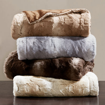 Madison Park Marcelle Oversize Faux-Fur Throw - JCPenney