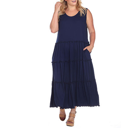 Click here for Plus Size White Mark Tiered Midi Dress prices