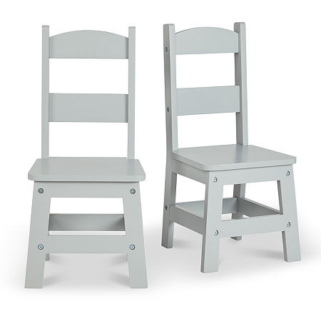 Click here for Melissa & Doug Wooden Kids Chair Pair (Gray)  One... prices